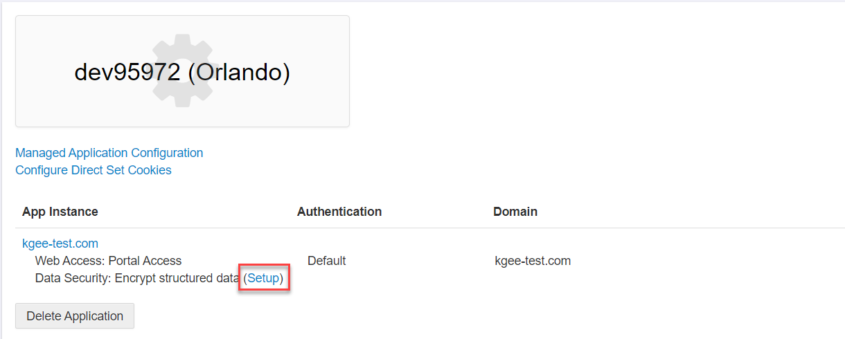 Setting Encryption/Tokenization